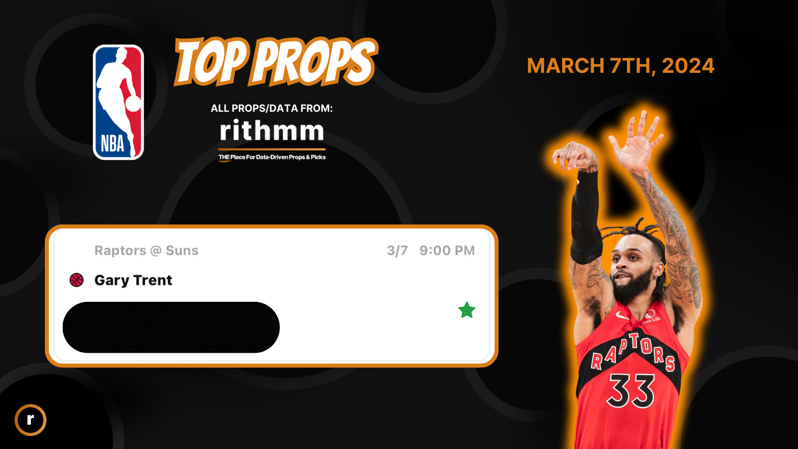 Raptors vs Suns: AI NBA Player Prop Bet - Free Prop Bet